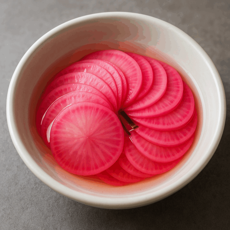 赤かぶの千枚漬け Aka-kabu Senmai-zuke (Pickled Red Turnip Slices) | 世界のごちそう図鑑 ...